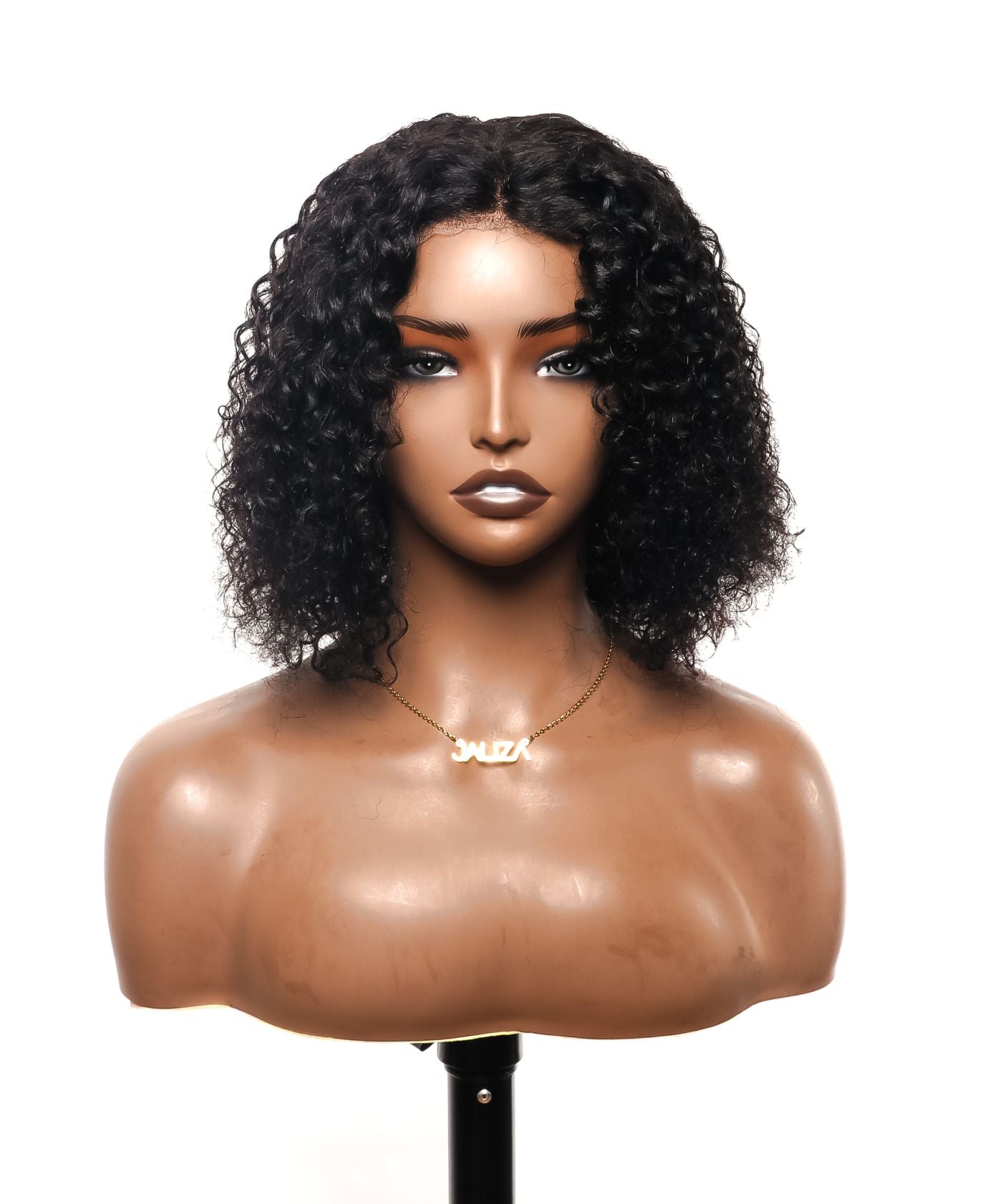Bobrina 14" Human Hair Pre-cut Deep Wave Bob Wig