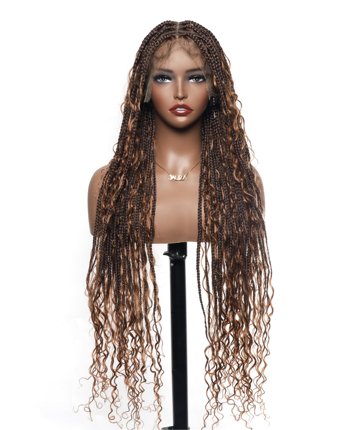 Human Hair Boho Braids Full Lace HD Lace Braided Wig | JALIZA