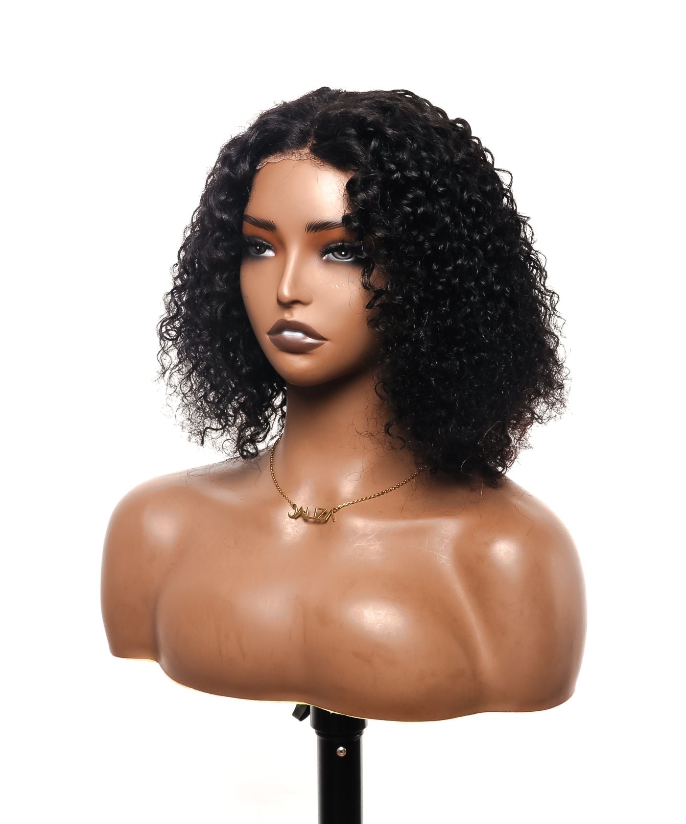 Bobrina 14" Human Hair Pre-cut Deep Wave Bob Wig