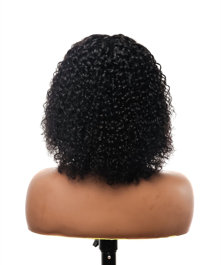 Bobrina 14" Human Hair Pre-cut Deep Wave Bob Wig