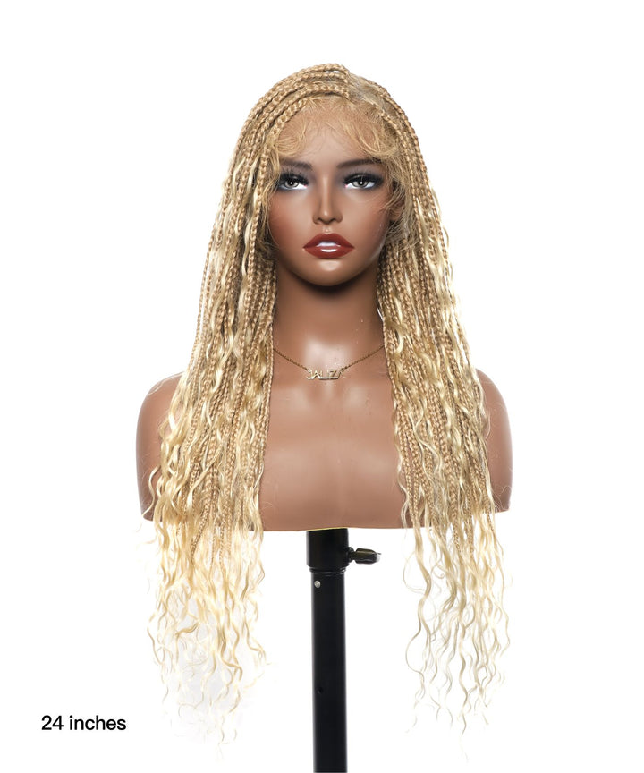 Human Hair Boho Braids Full Lace HD Lace Braided Wig | JALIZA