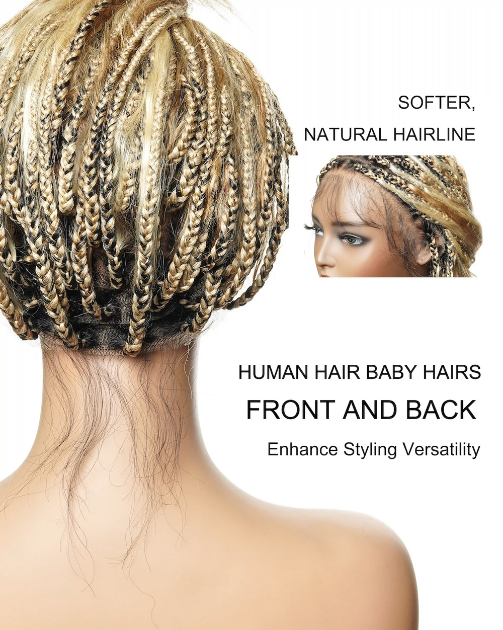Human Hair Super Boho Color #27/613 Pre Bleached Human Hair Lace Knotl ...