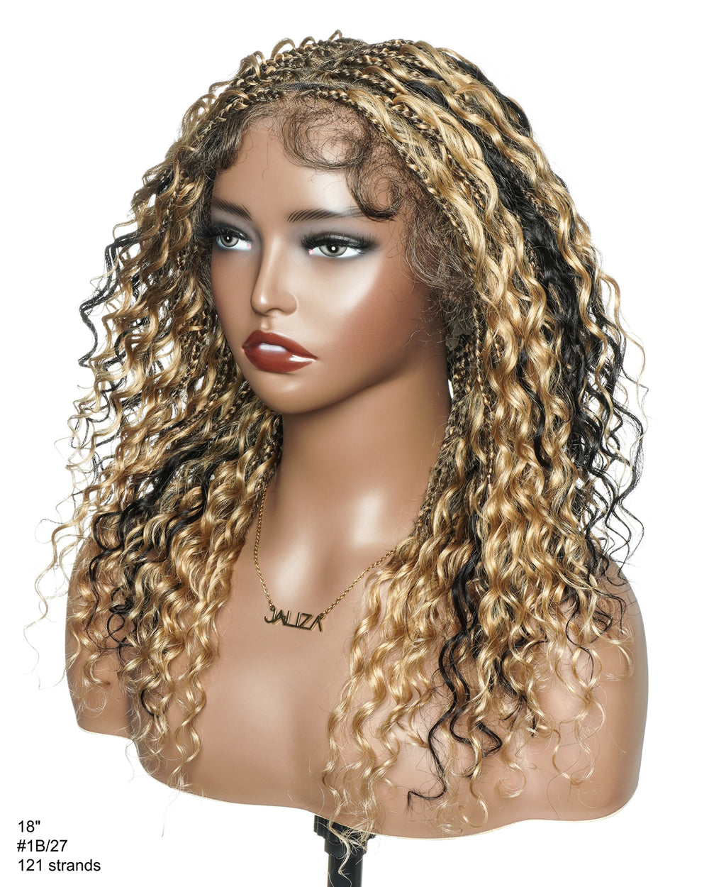 Blend 27 613 Color HD Full Lace 18" 100 Strands Human Hair Boho Curls ...