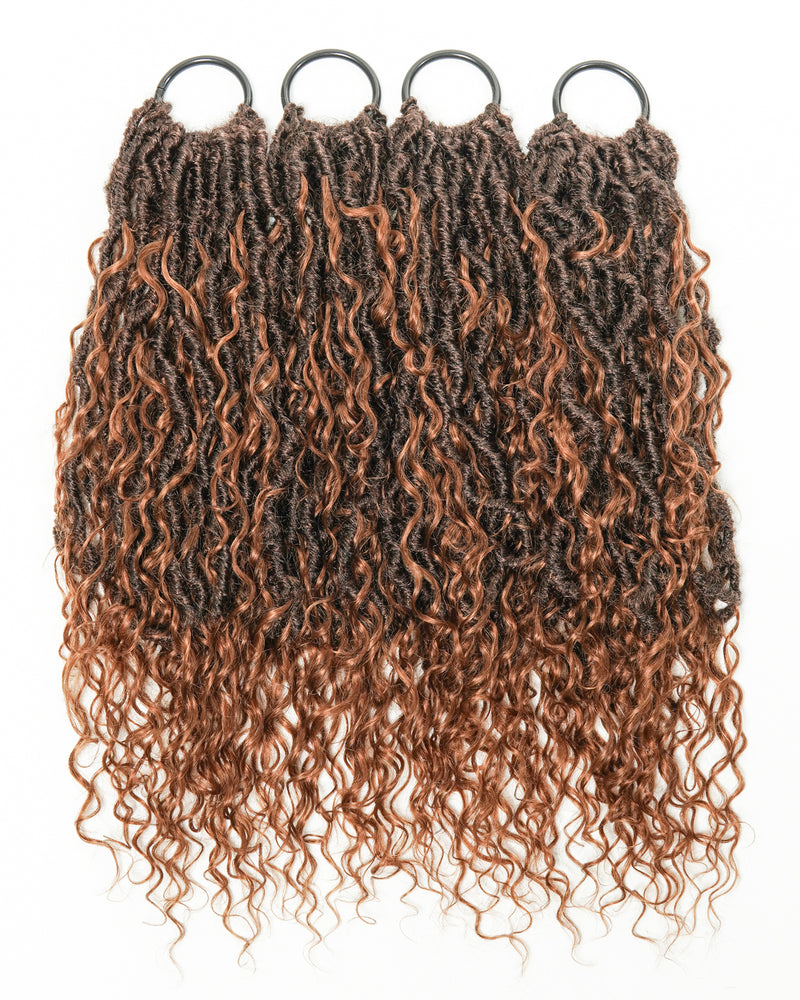 Crochet Boho Locs With Deep Wave Virgin Human Hair Boho Curls Hair ...